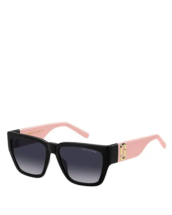 Marc Jacobs Square Sunglasses, 54mm - Black Gray Pink