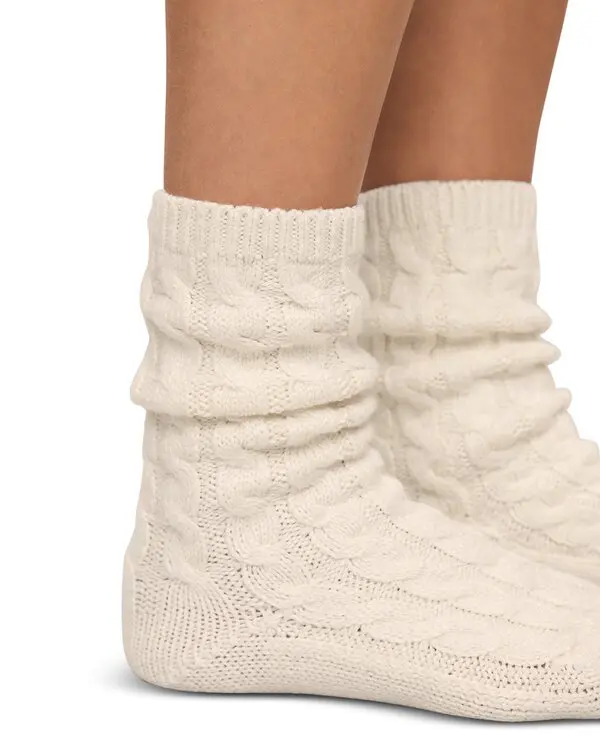 Eberjey Cable Knit Socks - Ivory