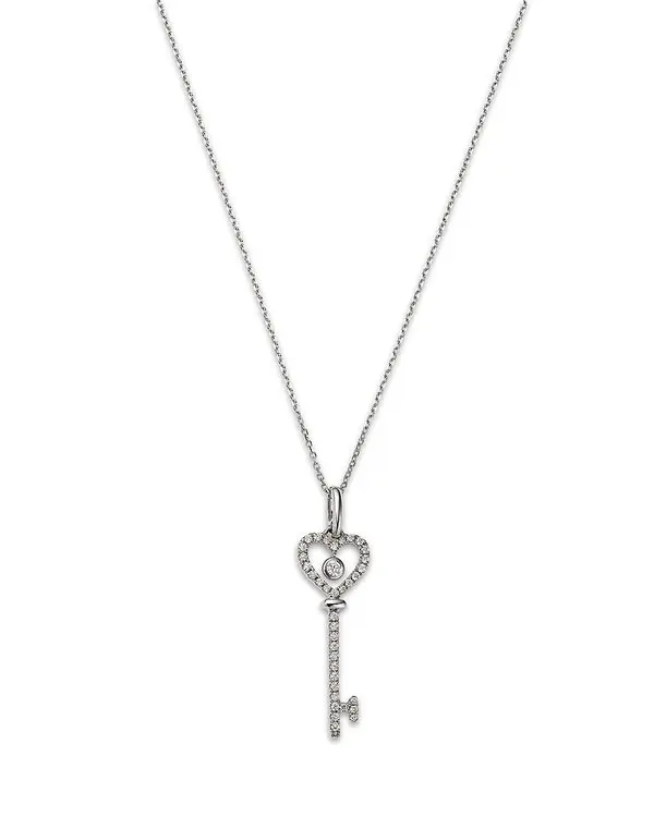 Bloomingdale'S Diamond Key Pendant Necklace - White