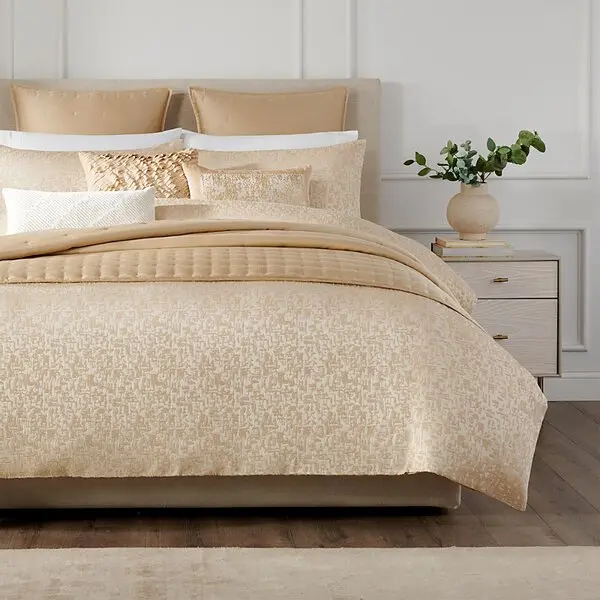 Donna Karan New York Fragment Duvet Cover, Full/queen - Gold