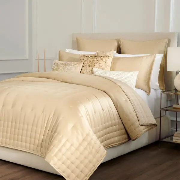 Donna Karan New York Hammered Silk And Cotton Quilt, Full/queen