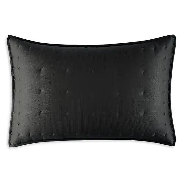 Donna Karan New York Hammered Silk King Sham - Black
