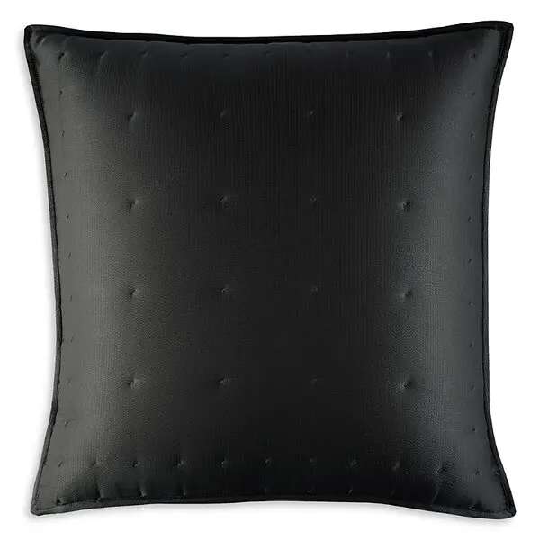 Donna Karan New York Hammered Silk Euro Sham - Black