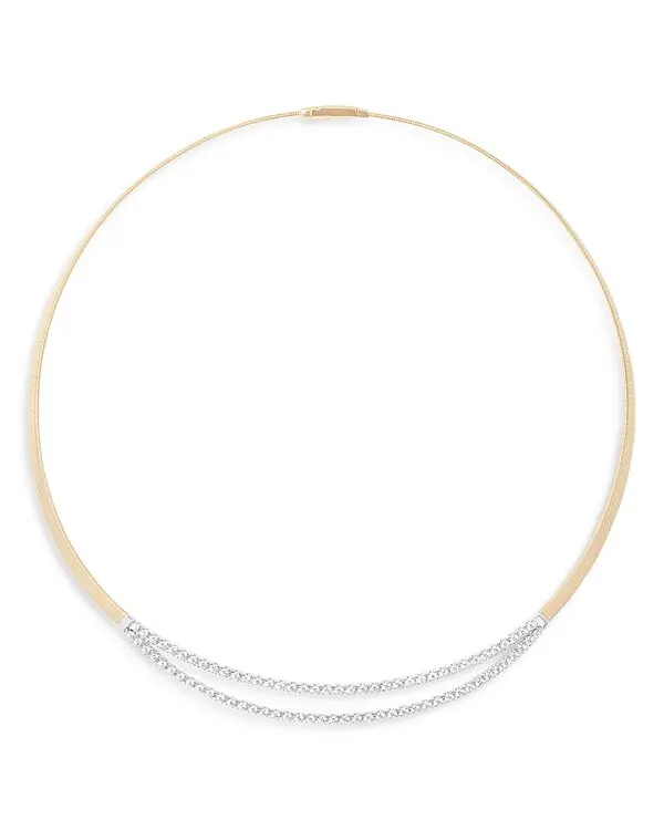 Marco Bicego 18k Yellow Gold Masai Diamond Collar Necklace - White/gold