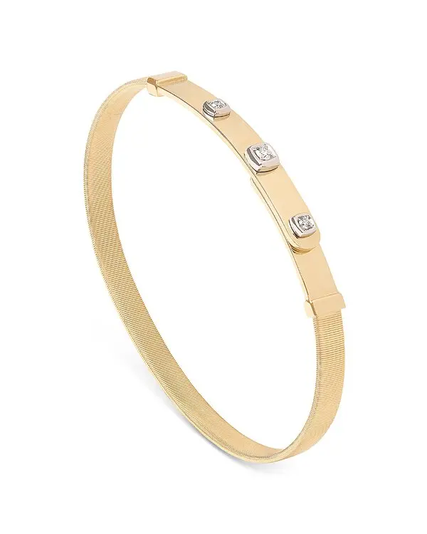 Marco Bicego 18k Yellow Gold Masai Diamond Bangle - Yellow/white