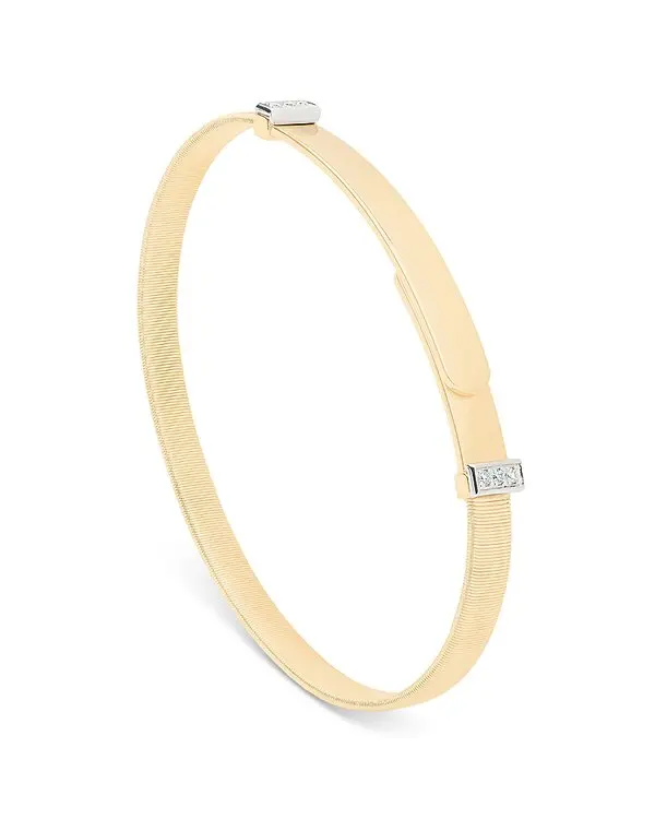 Marco Bicego Masai Diamond And 18k Yellow Gold Bangle - Gold/white