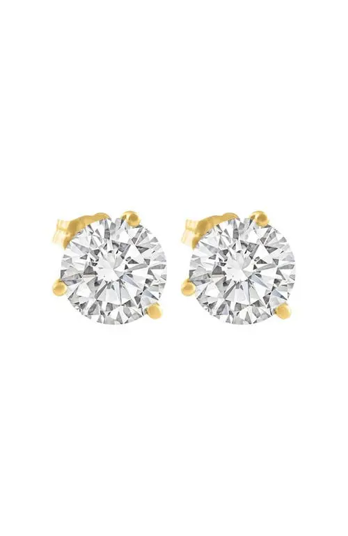 BLISS DIAMOND 4 Ct Tw Round Lab Grown Diamond Stud Earrings - 14k Yellow Gold