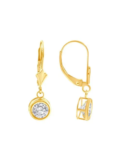 BLISS DIAMOND 1.80ct Lab Grown Diamond Dangle Earrings 14k Gold - 14k Yellow Gold