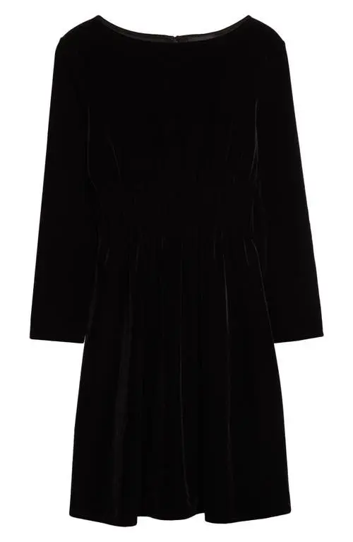 Emporio Armani Cinched Waist Velvet Dress