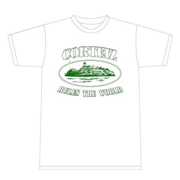CORTEIZ Alcatraz Tee Shirt - White/green