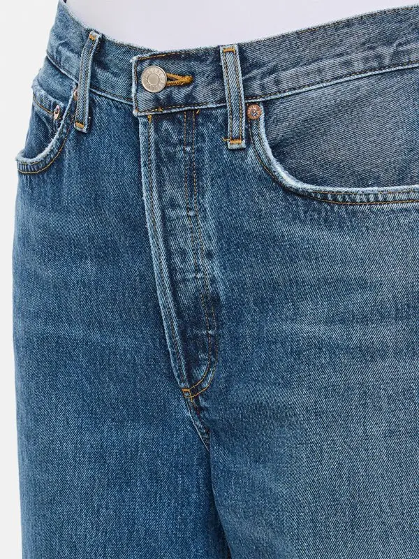 AGOLDE High Rise Wide Leg Jeans - Blue