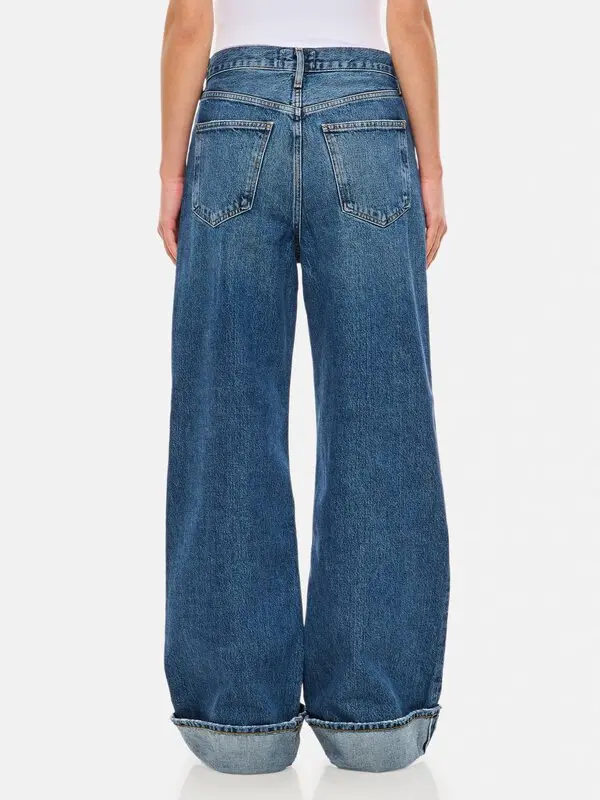 AGOLDE High Rise Wide Leg Jeans - Blue