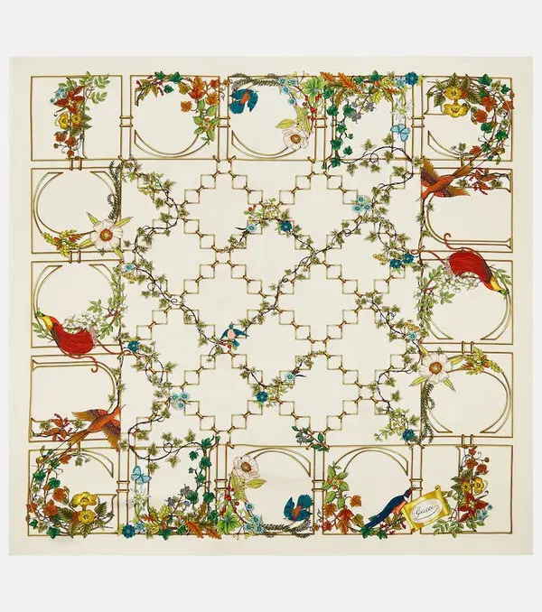 Gucci Printed Silk Twill Scarf - Multicoloured
