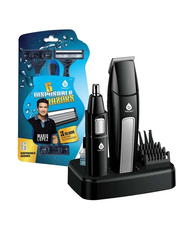 PURSONIC Mario Lopez Ultimate Grooming Set – 10-piece Hair - Black