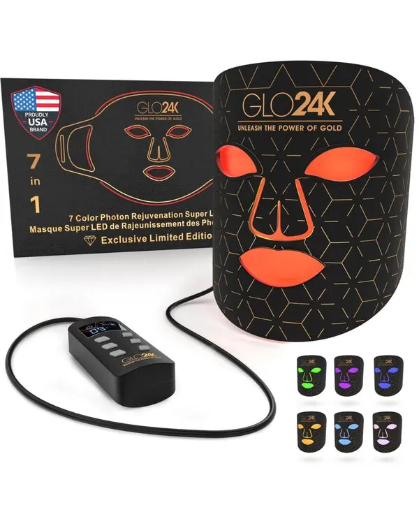 GLO24K 7 Color Led Photon Super Mask - No Color