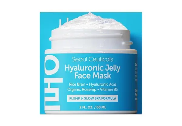 SEOUL CEUTICALS Korean Skin Care Hyaluronic Acid Jelly Face Mask K Beauty Skincare - No Color