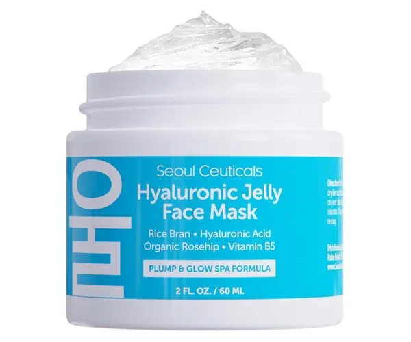 SEOUL CEUTICALS Korean Skin Care Hyaluronic Acid Jelly Face Mask K Beauty Skincare - No Color