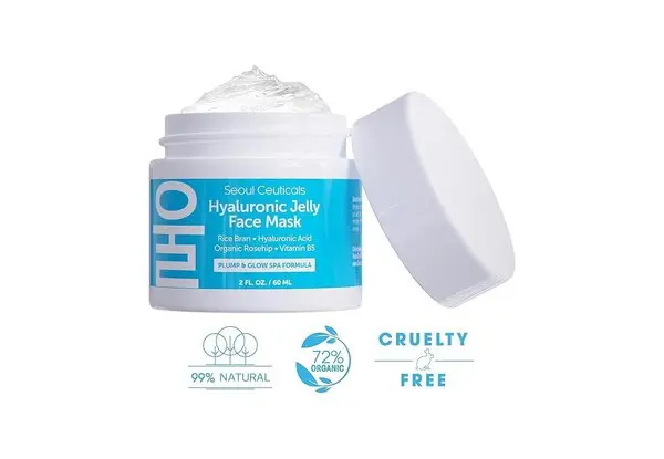 SEOUL CEUTICALS Korean Skin Care Hyaluronic Acid Jelly Face Mask K Beauty Skincare