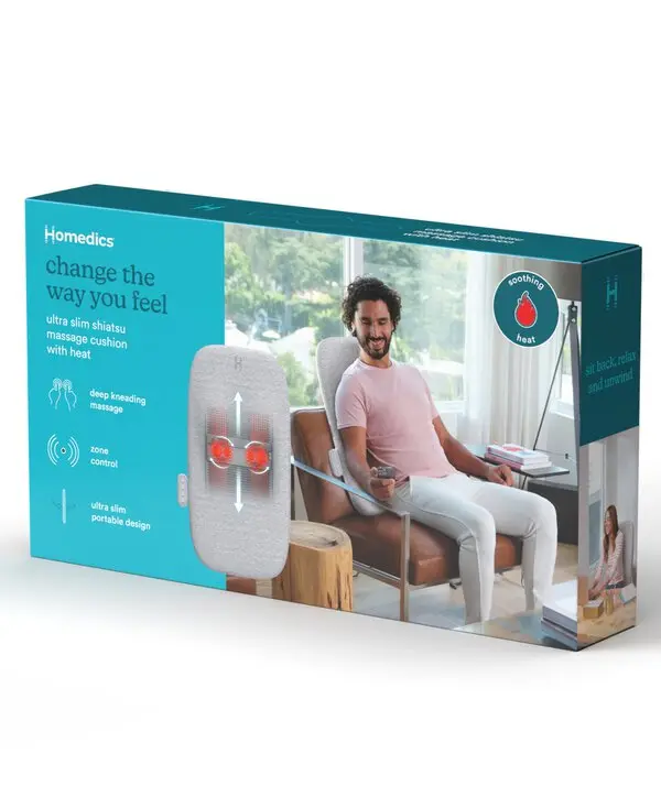 HOMEDICS Slim Profile Modern Shiatsu Massage Cushion