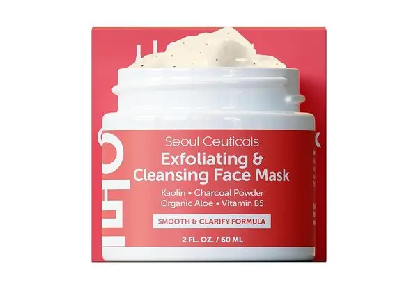 SEOUL CEUTICALS Korean Skin Care Exfoliating & Cleansing Face Mask K Beauty Skincare - No Color