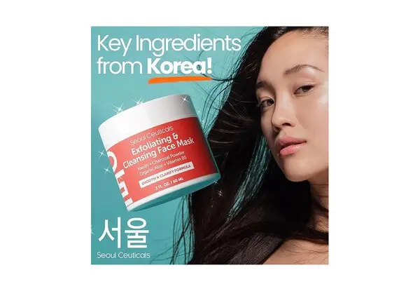 SEOUL CEUTICALS Korean Skin Care Exfoliating & Cleansing Face Mask K Beauty Skincare