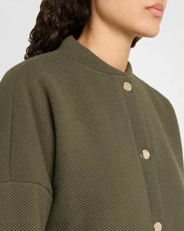 LUNE ACTIVE Moon Classic Oversized Bomber Jacket - Deep Moss