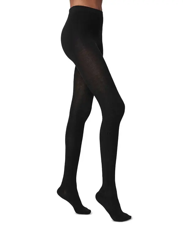 Hue Cable Sweater Tights - Black