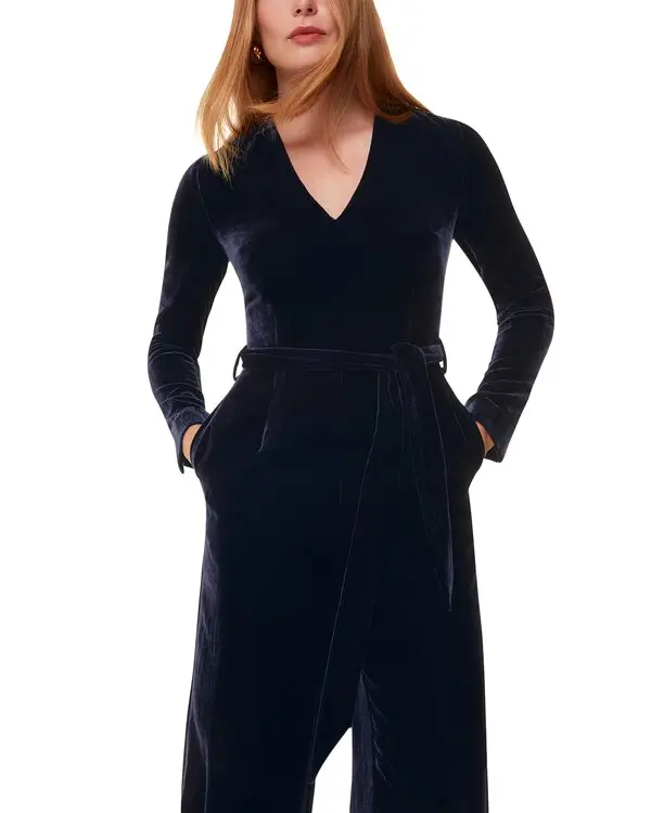 Whistles Elora Velvet Jumpsuit