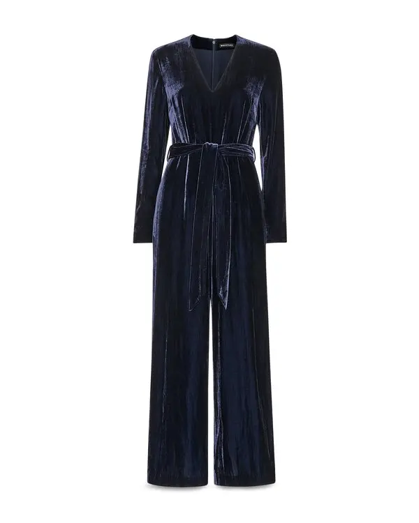 Whistles Elora Velvet Jumpsuit