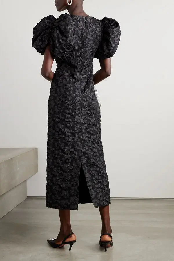 ROTATE BY BIRGER CHRISTENSEN Ruby Cloqué Midi Dress