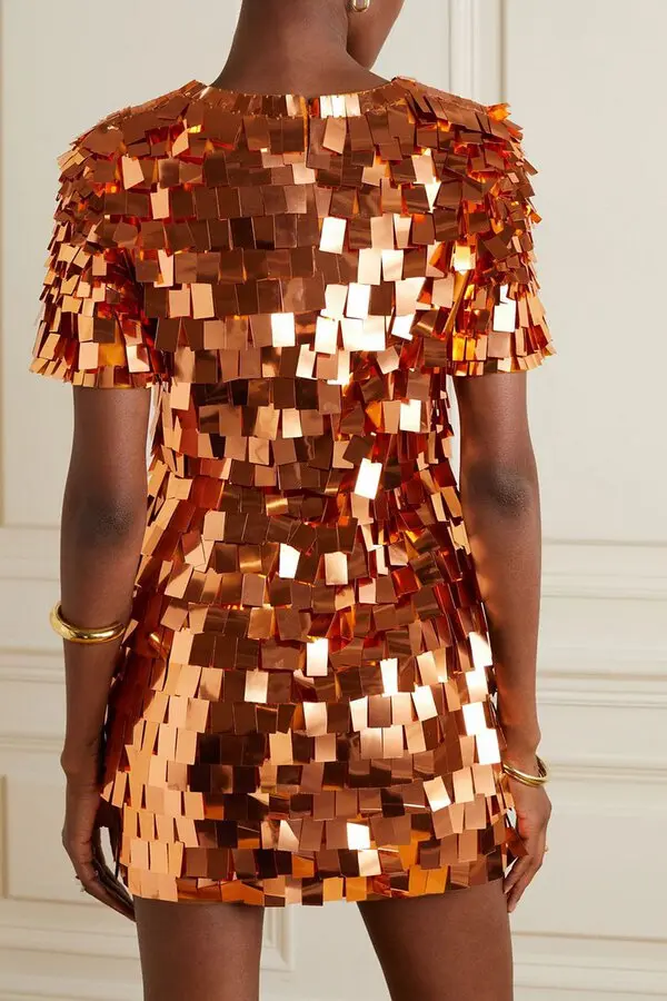 vivienne sequin mini dress Vivienne Silver Paillette Mini Dress with Scalloped Hem and Detachable Bow Belt 2