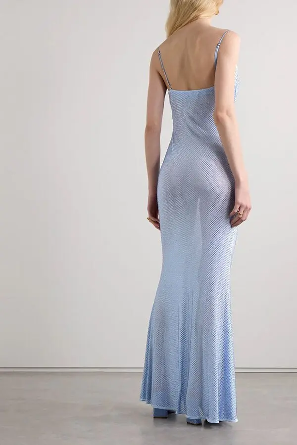 retrofete light blue dress Robe Dress | Gabrielle Robe Dress in Baby Blue main image 1