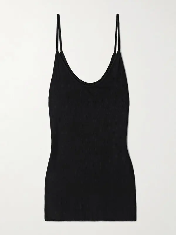 Khaite Selee Ribbed-knit Tank - Black