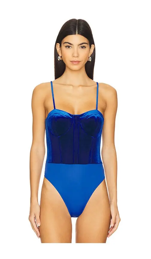 KARINA GRIMALDI Veronica Velvet Bodysuit