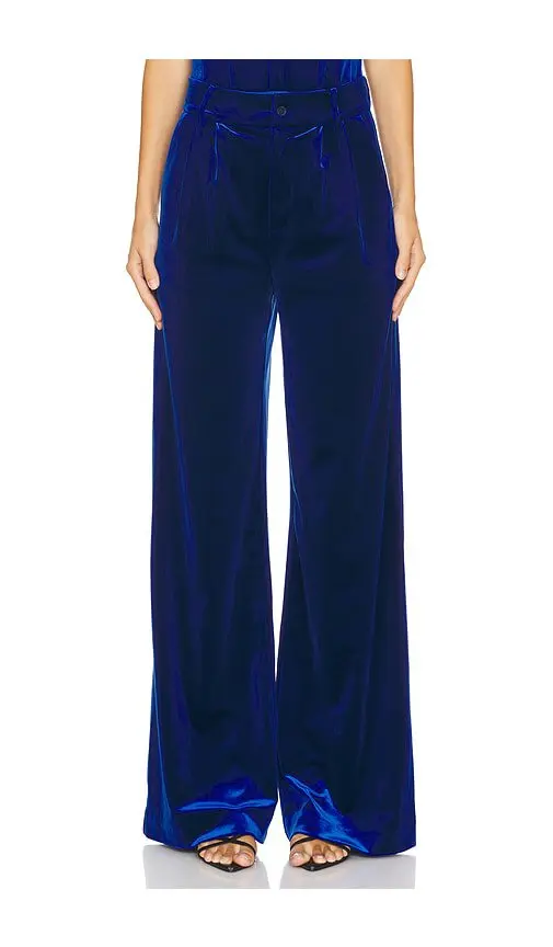 KARINA GRIMALDI Ximena Velvet Pants - Dusk Blue