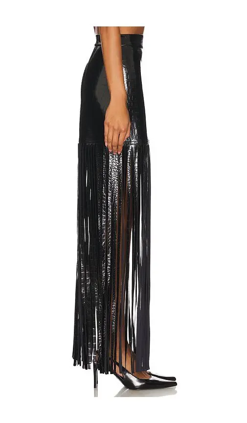 OSIS STUDIO Libby Embossed Faux Leather Skirt