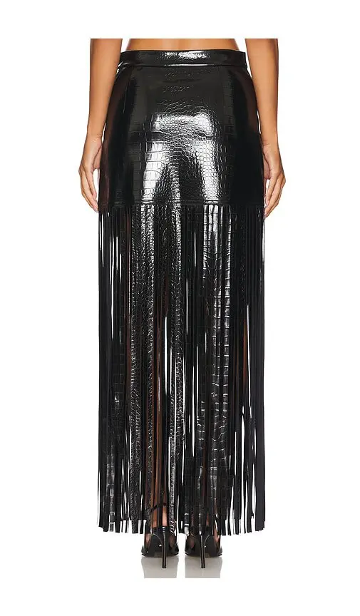 OSIS STUDIO Libby Embossed Faux Leather Skirt