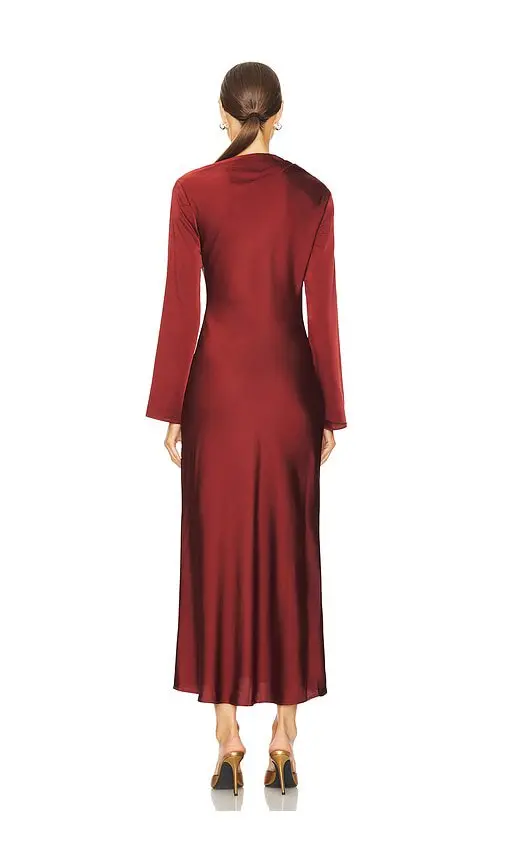 Astr The Label Catriona Asymmetrical Satin Dress