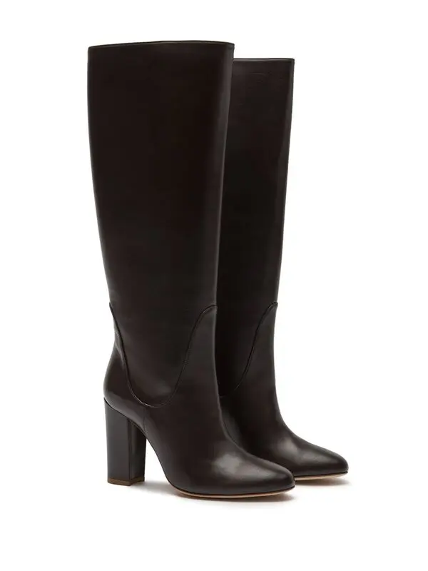 SCAROSSO 100mm Jessy Boots - Brown