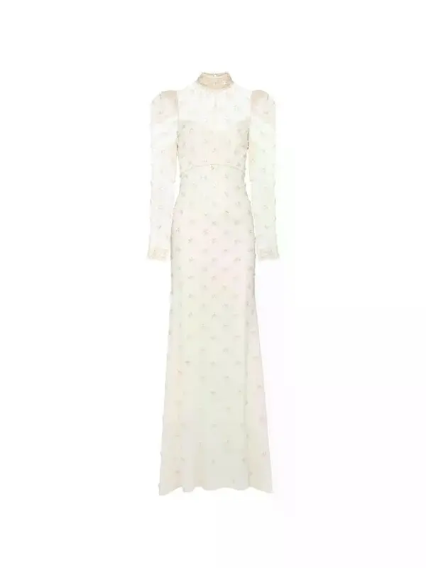 Jenny Packham Tabitha Embellished Gown - Neutrals