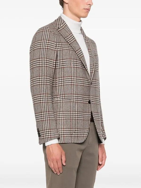 Tagliatore Checked Blazer - Neutrals