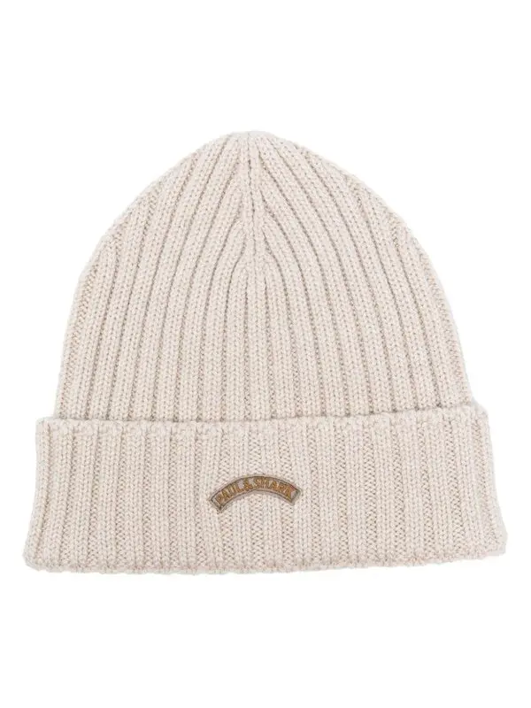 Paul & Shark Logo-patch Beanie - Neutrals