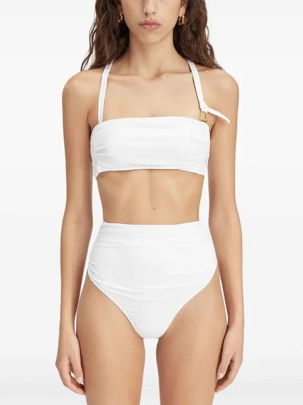 Jacquemus Le Drapeado Bikini Bottom - White