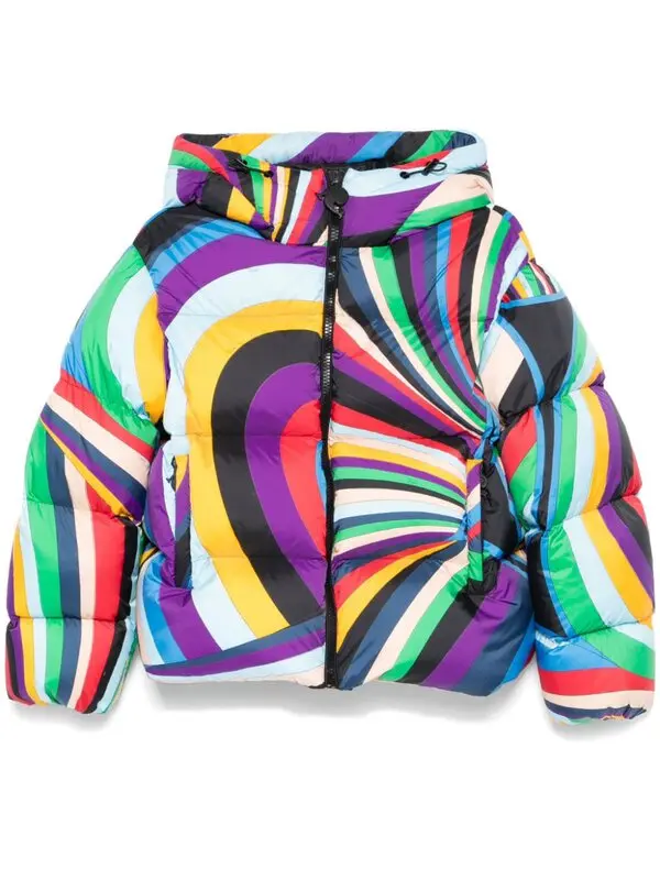 Emilio Pucci Iride-print Puffer Jacket - Green