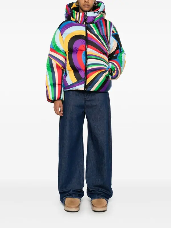 Emilio Pucci Iride-print Puffer Jacket - Green