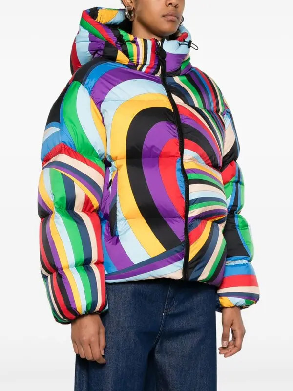 Emilio Pucci Iride-print Puffer Jacket - Green