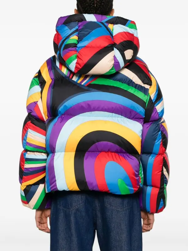 Emilio Pucci Iride-print Puffer Jacket - Green