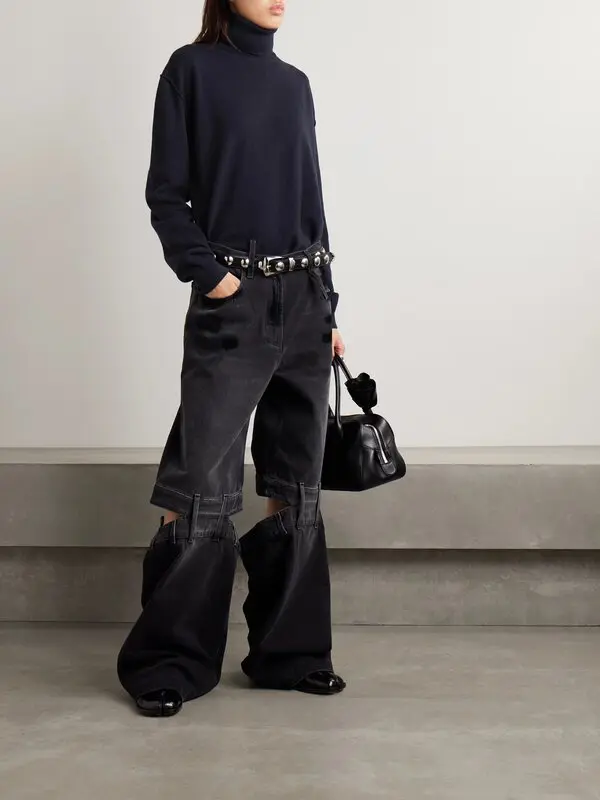 MAISON MARGIELA Wool And Cashmere-blend Turtleneck Bodysuit - Blue