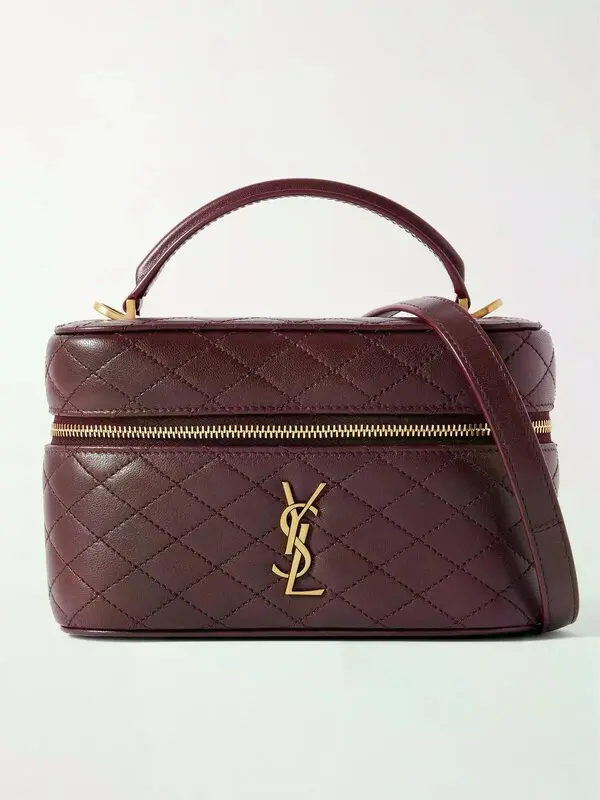 Saint Laurent Gaby Vanity Shoulder Bag - Burgundy