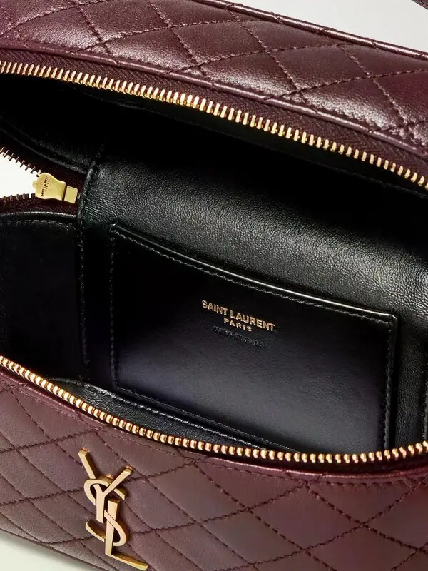 Saint Laurent Gaby Vanity Shoulder Bag - Burgundy